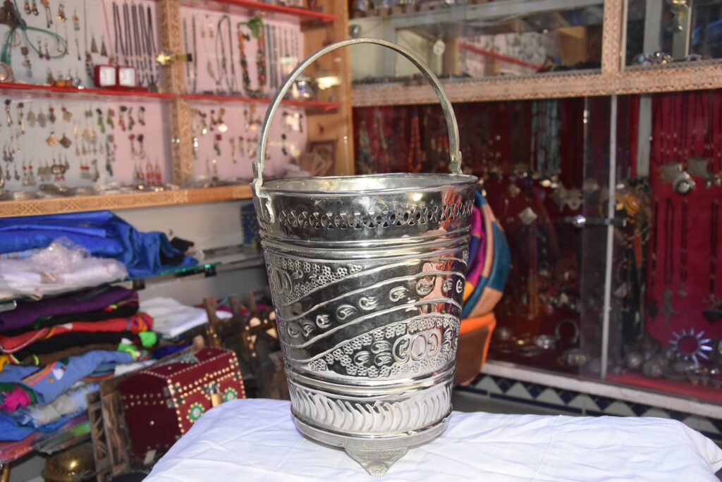Hammam Bucket Vintage , Moroccan Silver Hammam Bucket | Twarig.com 2026
